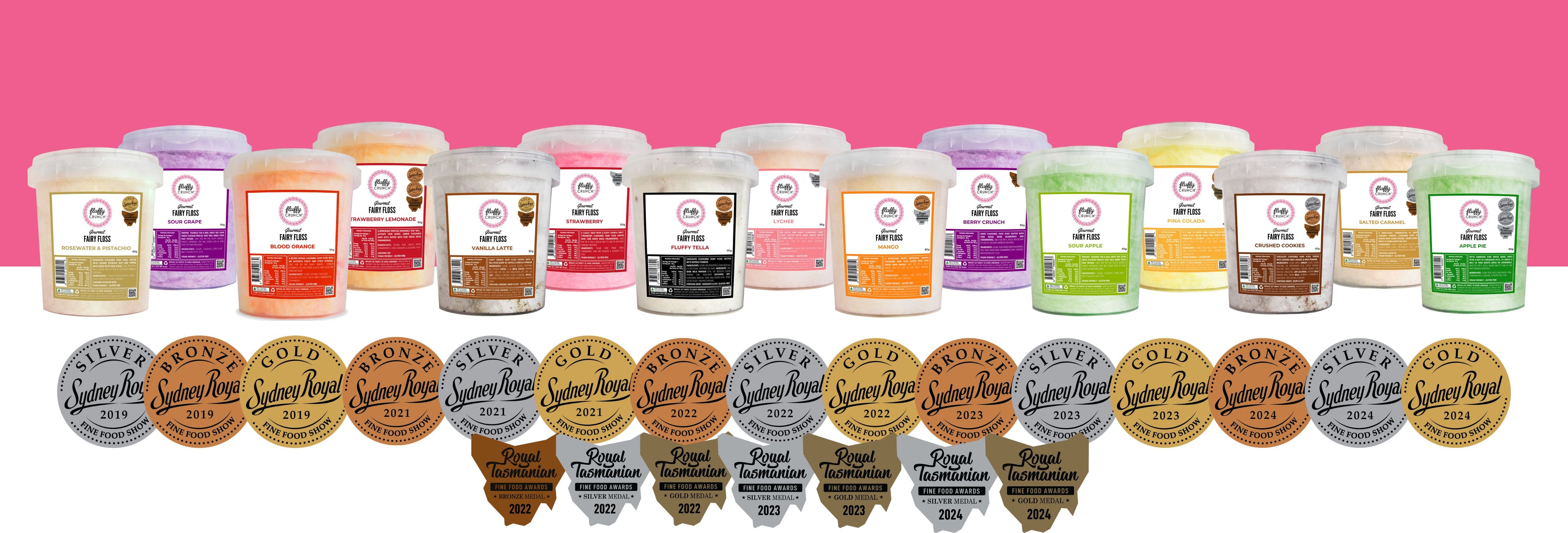 Fluffy Crunch. Australia's Most Awarded Fairy Floss.