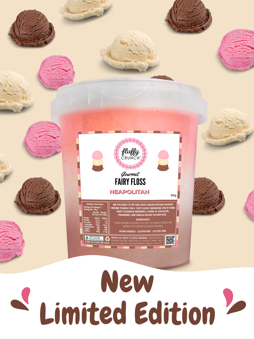 Fluffy Crunch. Australia's Most Awarded Fairy Floss.