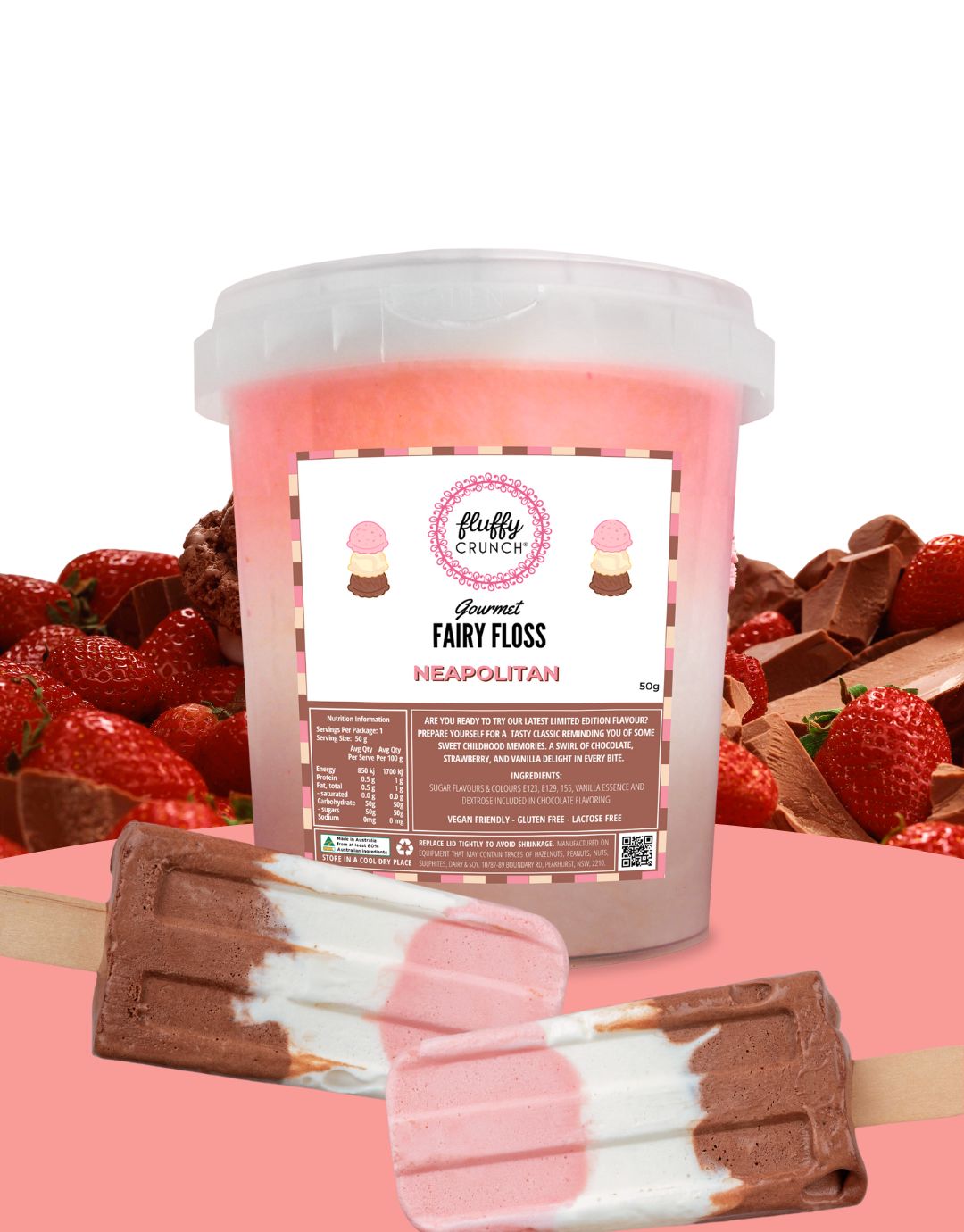 Fluffy Crunch. Australia's Most Awarded Fairy Floss.